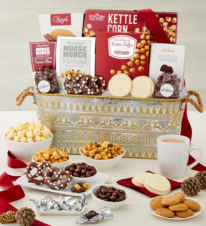 Sparkling Snow Sweets & Treats Basket | 1800Baskets.com