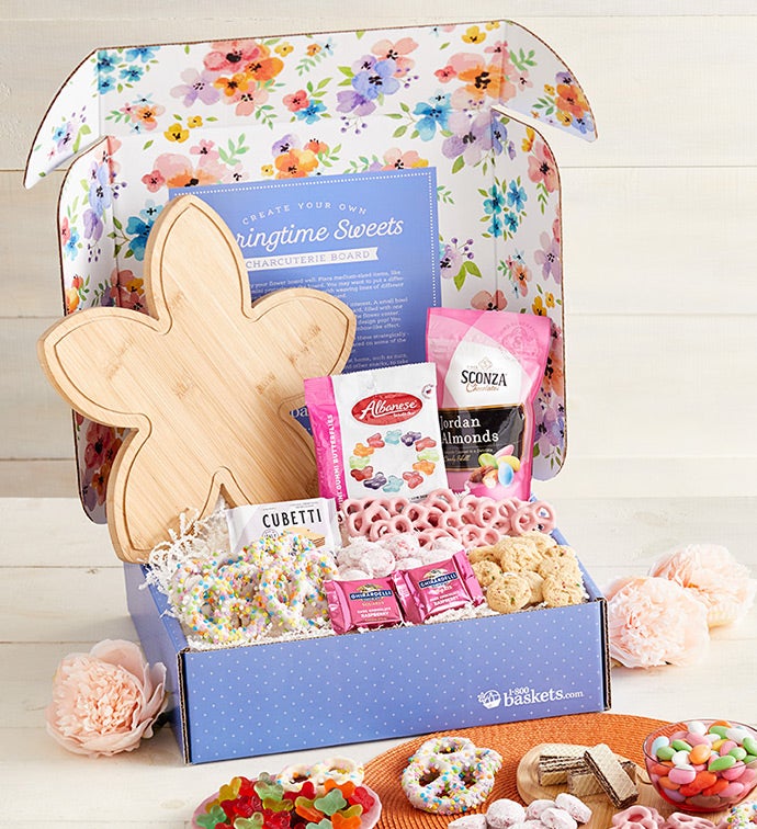 Spring Sweets Flower Charcuterie Board | 1800Baskets.com