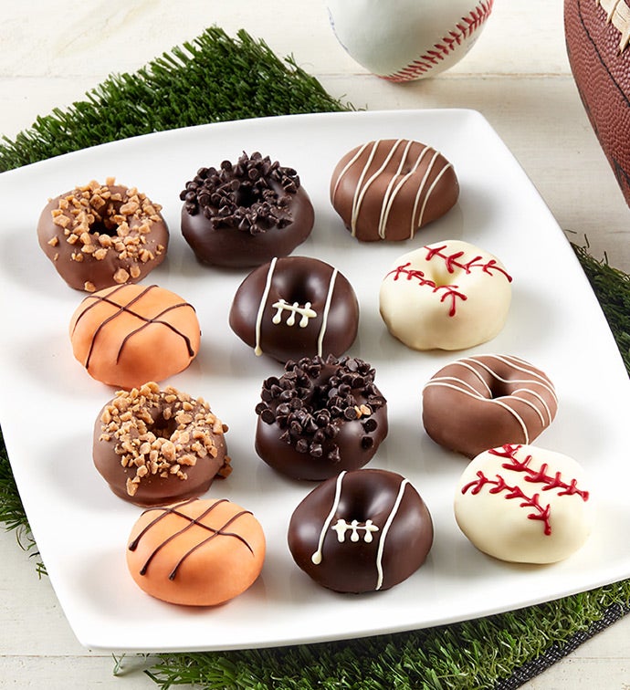 Sport Belgian Chocolate Covered Donuts 12ct | 1800Basktes.com-1009