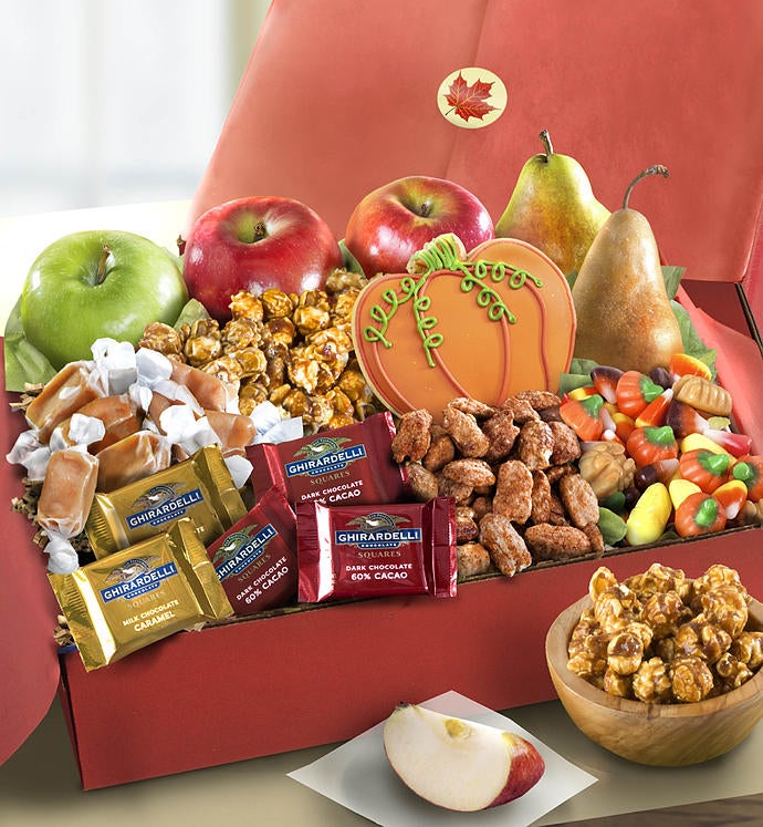 Autumn Harvest Fruit & Sweets Box | 1800Baskets.com-1009